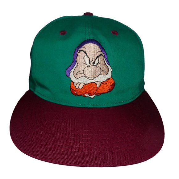 Disney | Accessories | Vintage Grumpy Snow White Seven Dwarfs Snapback ...